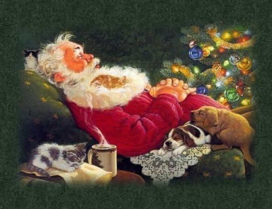 chut le père Noel est fatigué