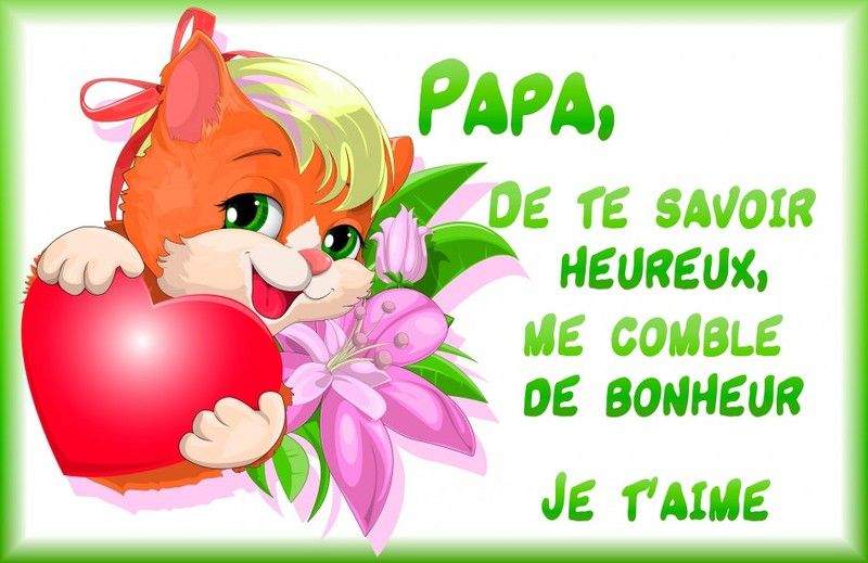 la fête de papa tout en couleur (images dont avec texte)