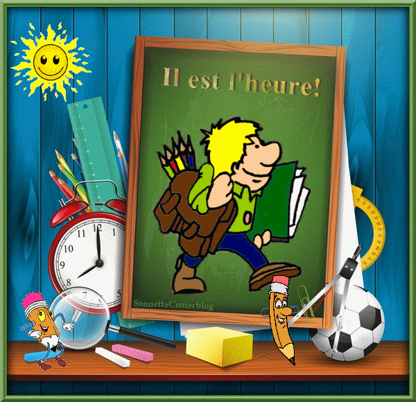 il est l'heure de l'école (image animée)