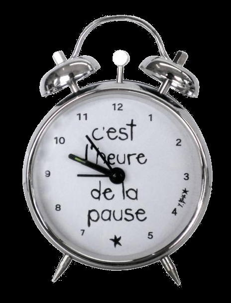 c'est la pause (gif réveil heure)